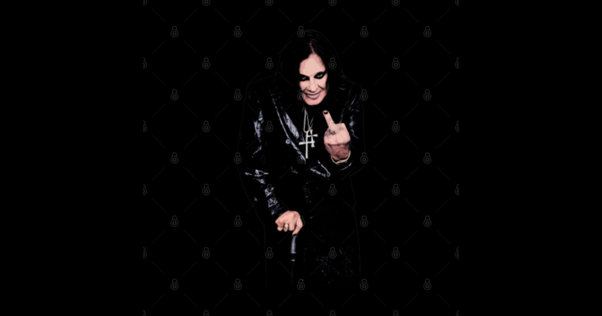 heavy metal ozzy osbourne middle finger - Vintage - Magnet | TeePublic