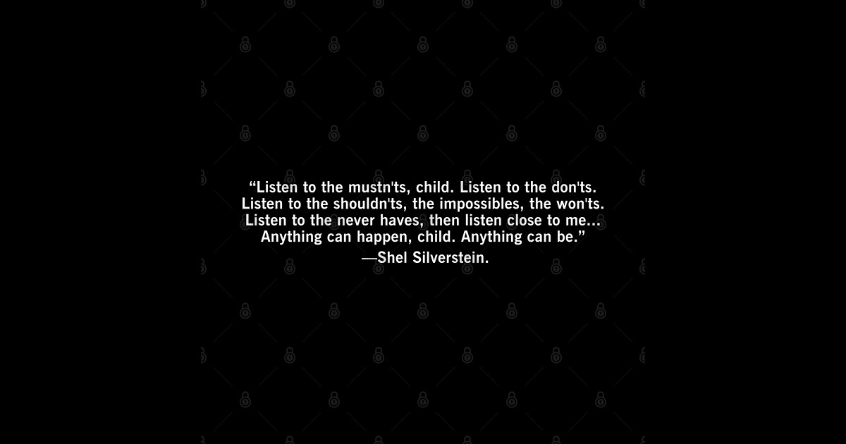 Shel Silverstein - Quotes Minimalist - Shel Silverstein - Sticker ...