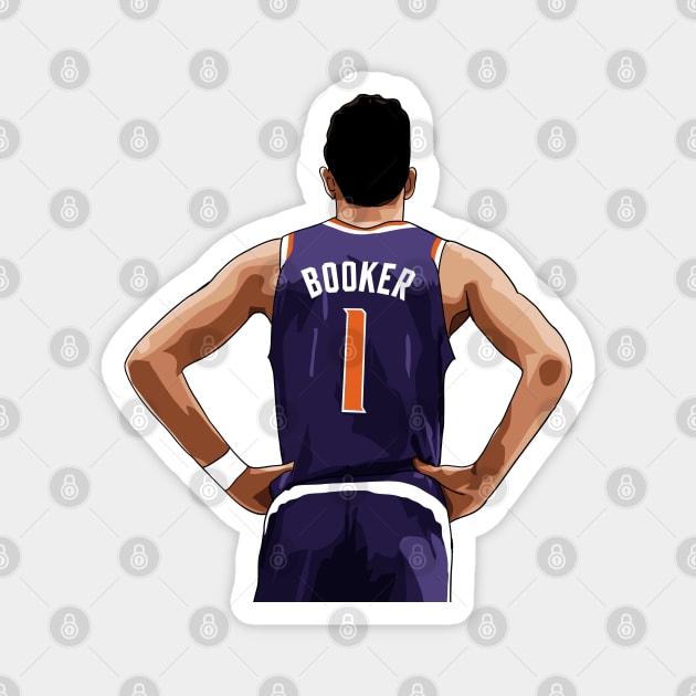 Devin Booker Vector Back - Devin Booker - Magnet | TeePublic