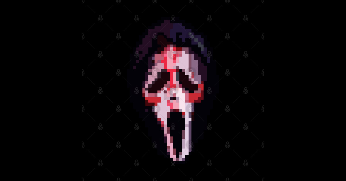 Pixel Ghostface Pixel Ghostface Sticker Teepublic