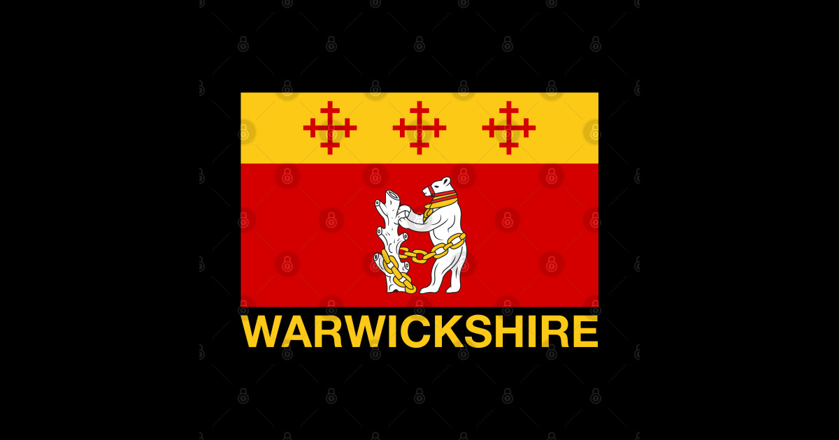 Warwickshire Standing Bear Flag - England - Warwickshire County Flag - Sticker | TeePublic