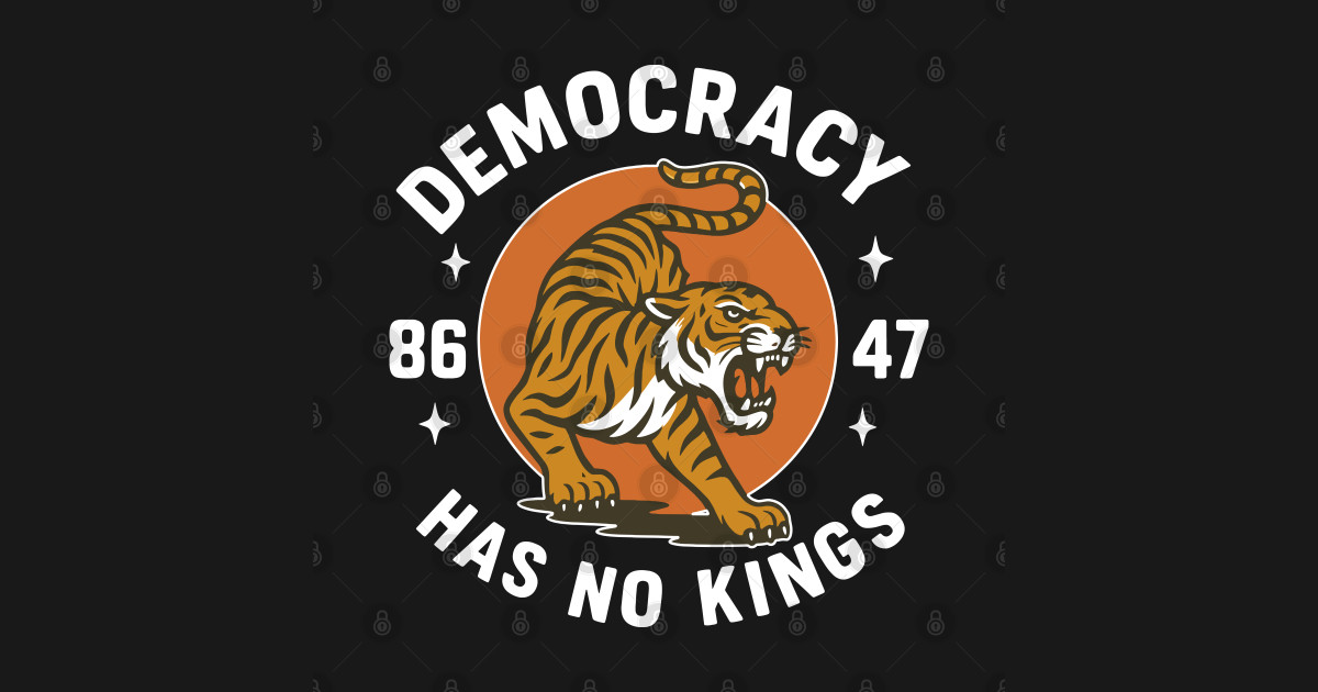 no-kings-anti-trump 8647 Cat - No Kings Anti Trump - T-Shirt | TeePublic