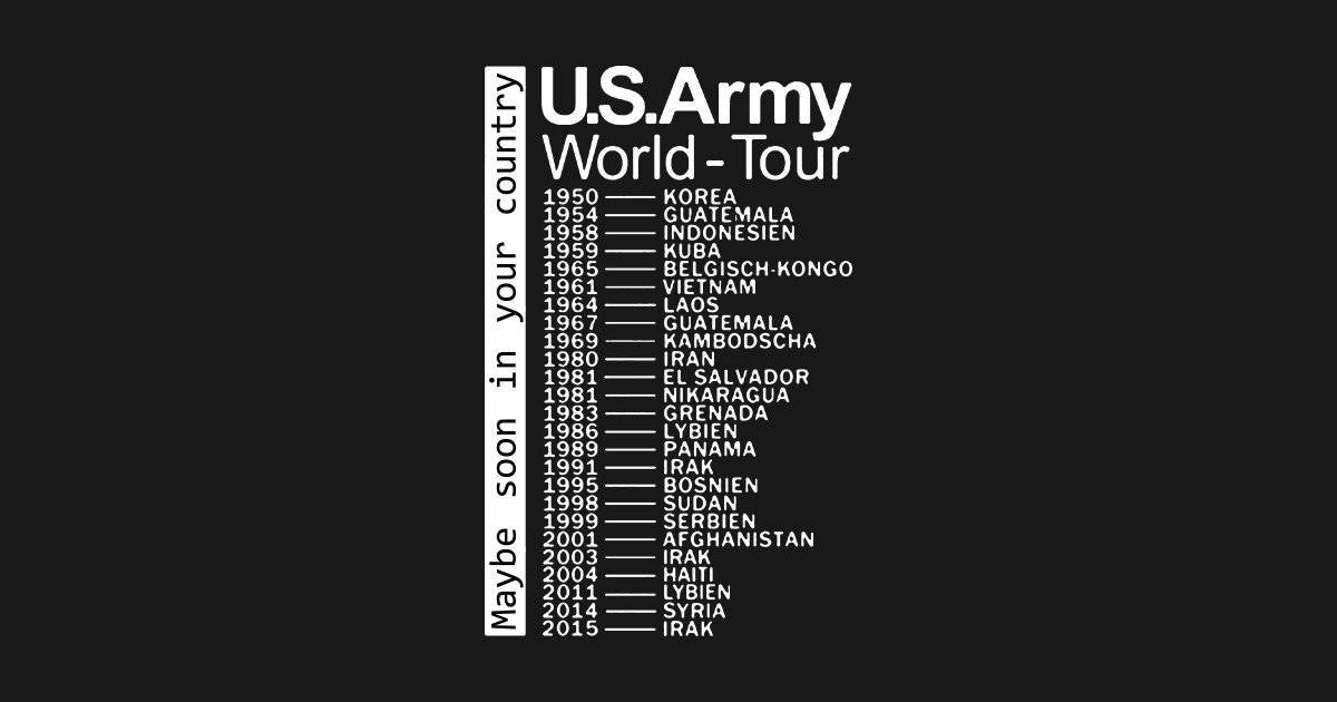 The US Army World Tour - Concert - T-Shirt | TeePublic