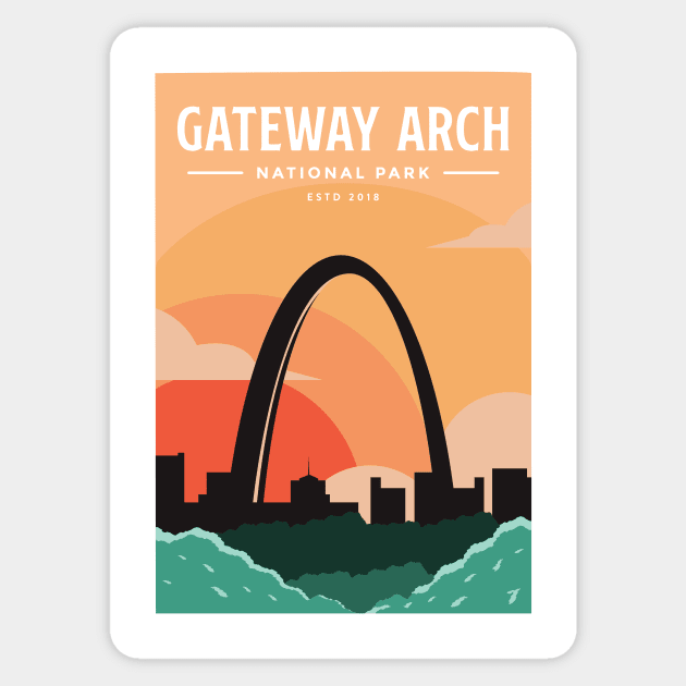 Gateway Arch National Park - Gateway Arch National Park - Sticker ...