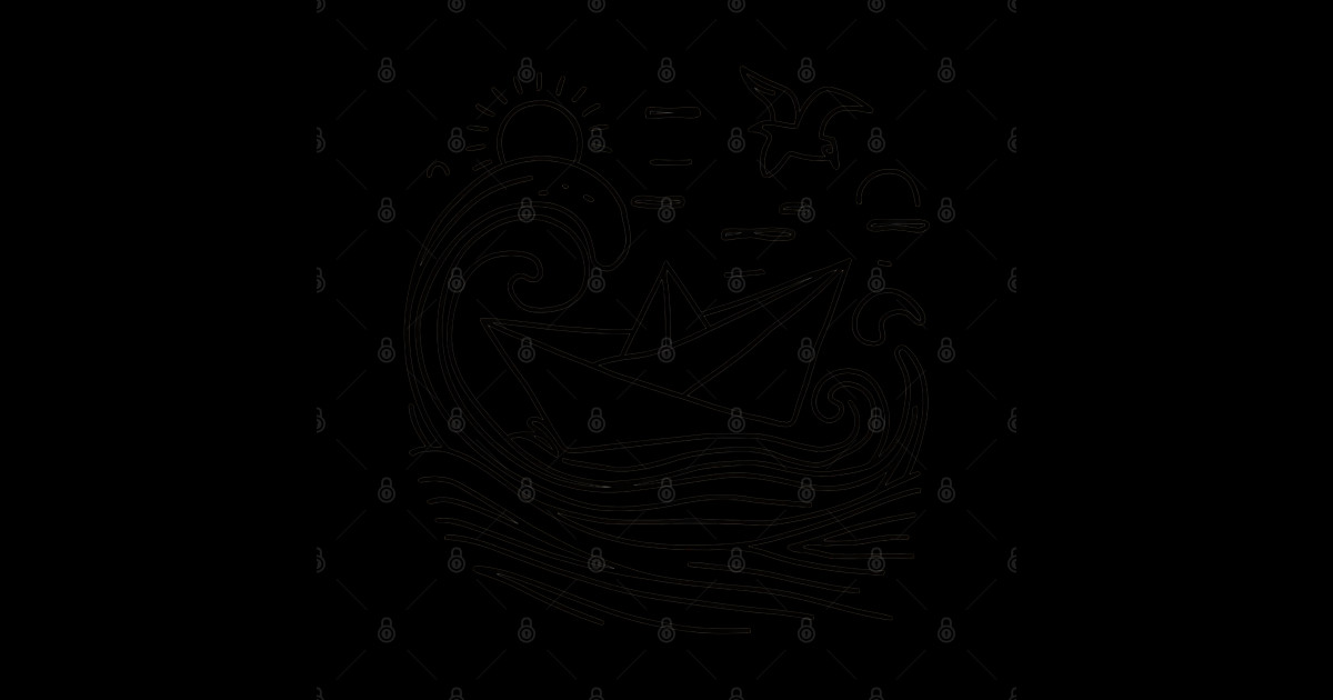 Paper Boat Adventure: A Journey of Imagination - Paper Boat - Sticker ...