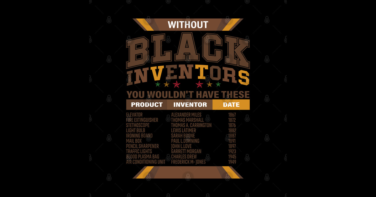 Without Black Inventors You Wouldn't Have These Product - Without Black Inventors - Sticker ...
