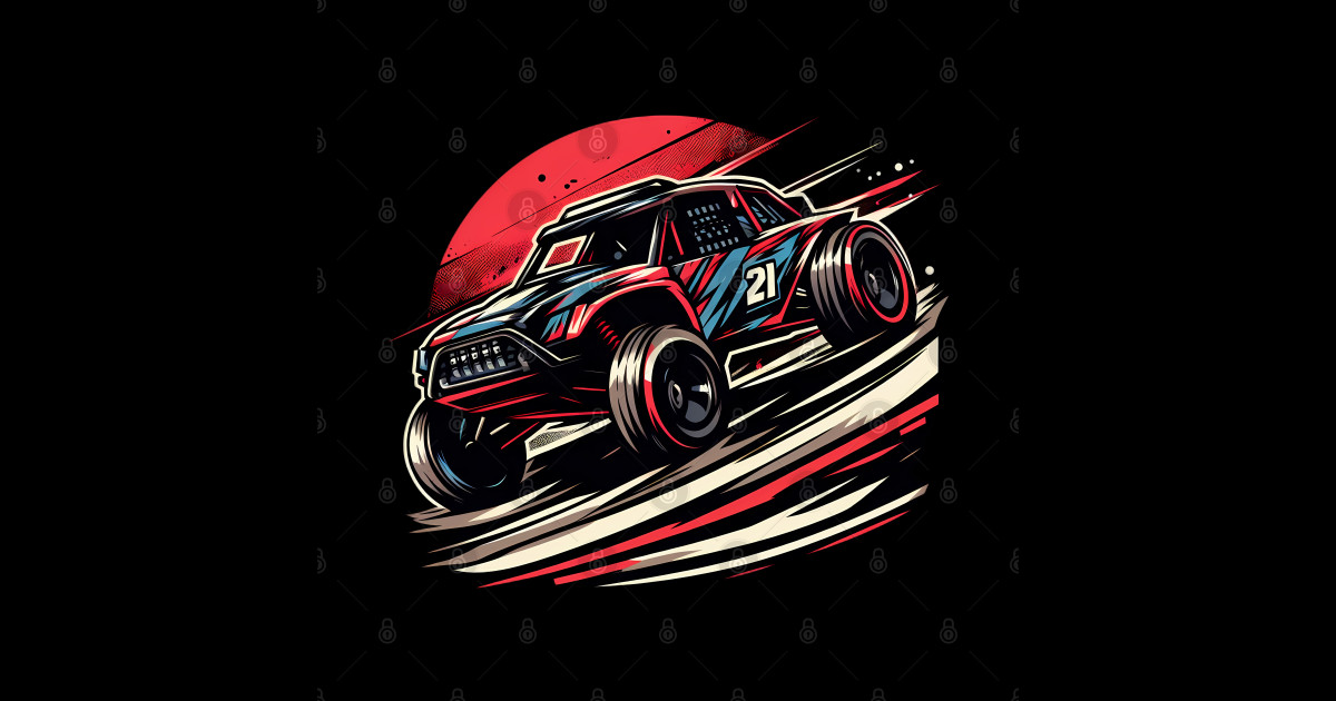 Baja Race Car - Baja Race Car - Sticker | TeePublic
