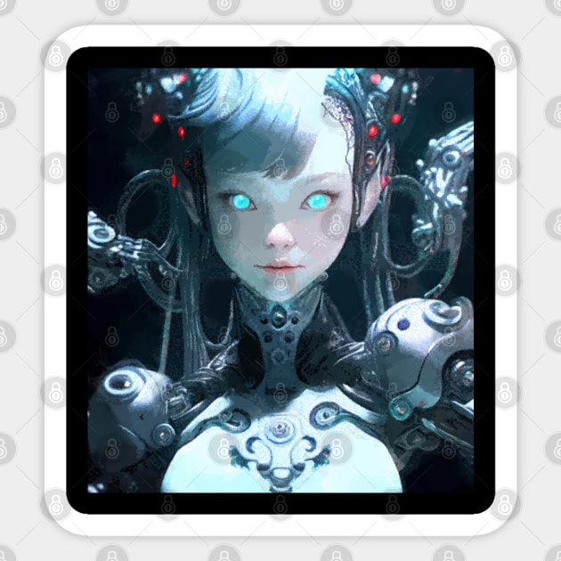 Anime girl robot mecha - Robot Anime - Sticker | TeePublic