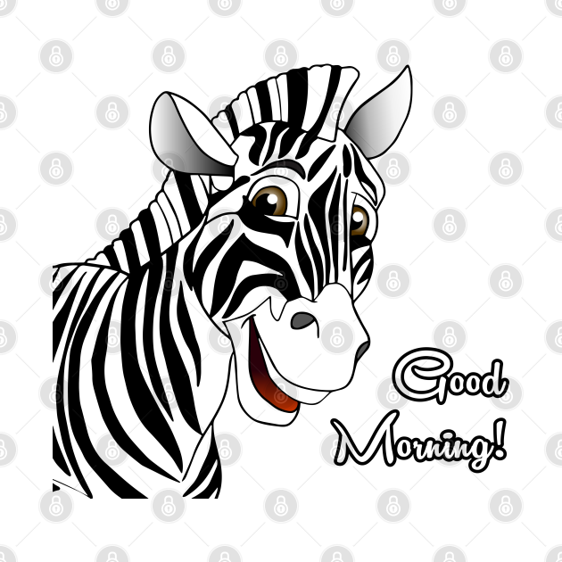 Good Morning! Cute Zebra Illustration - Good Morning Zebra Illustration ...