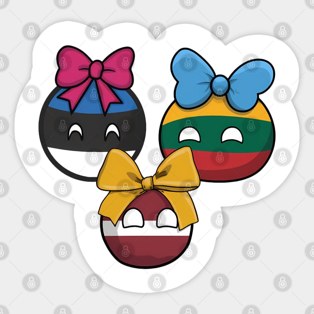 The Polandball Countryball Schuyler Sisters - Polandball - Sticker ...