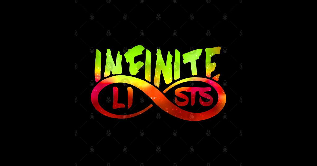 infinite lists merch - Infinite Lists - Sticker | TeePublic