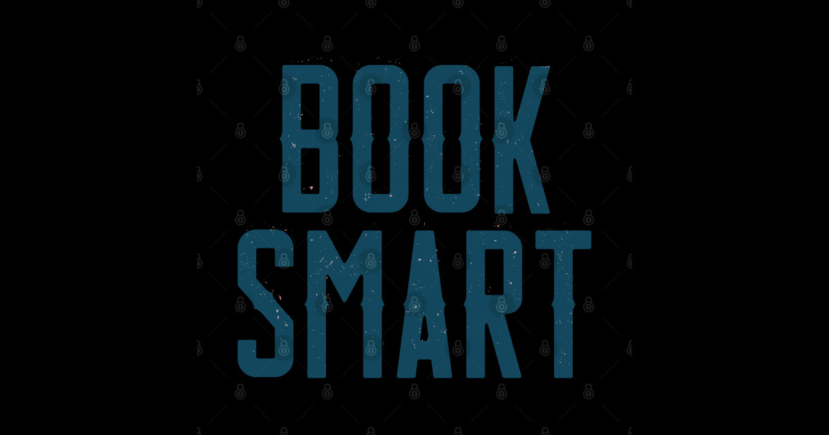 Book smart typography - Book - Sticker | TeePublic