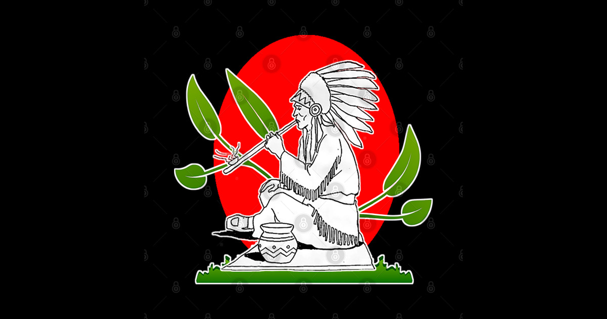 Native American with Peace Pipe - American Native - Sticker | TeePublic