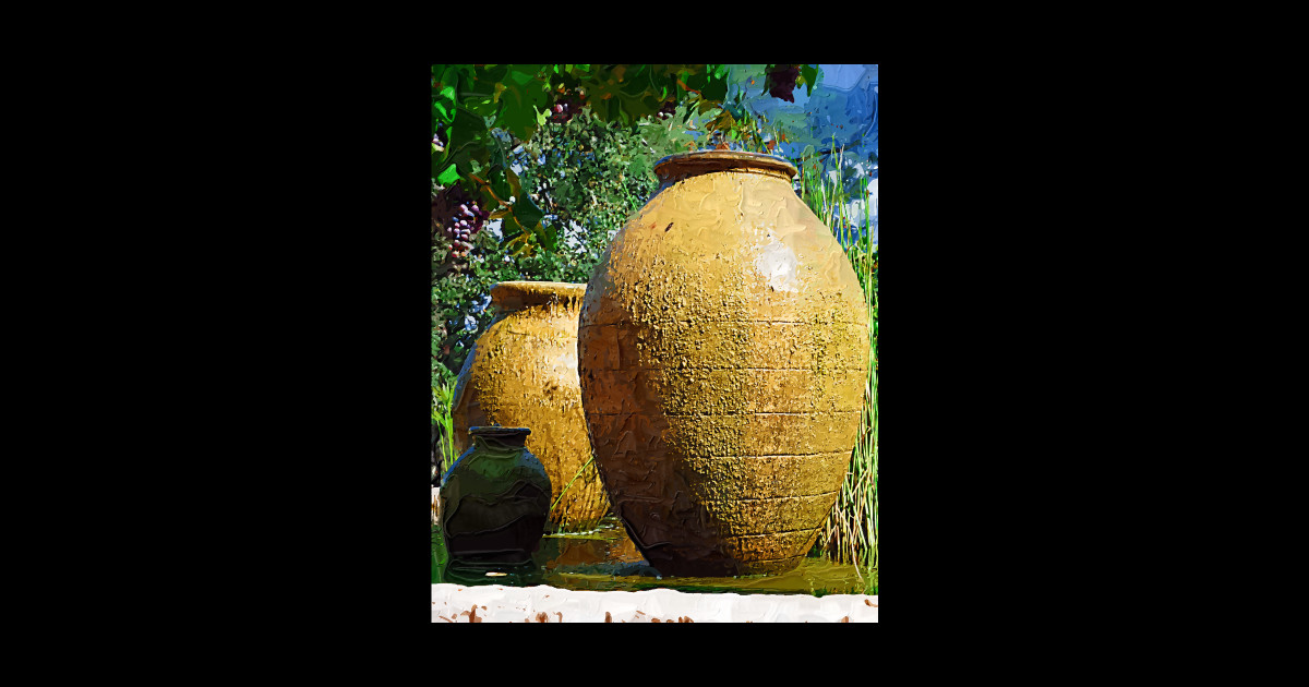 Two Large Urns - Fountain - Sticker | TeePublic