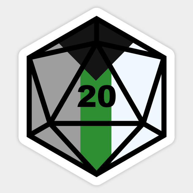 Pride D20: Demiromantic - D20 - Sticker | TeePublic
