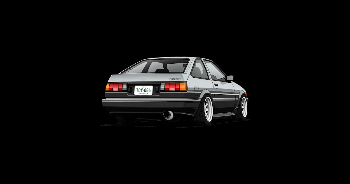 Classic Sprinter AE86 Rear in Grey - Ae86 Trueno - Sticker | TeePublic