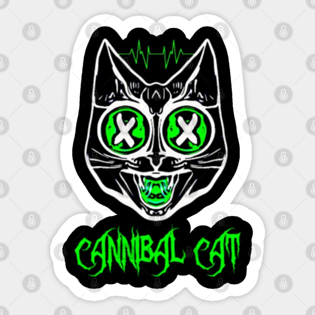 Cannibal Cat Orginal - Cat - Sticker | TeePublic