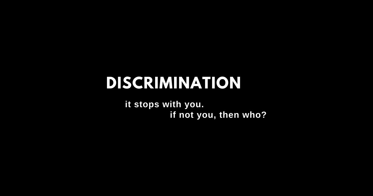 stop discrimination - Stop Discrimination - Sticker | TeePublic