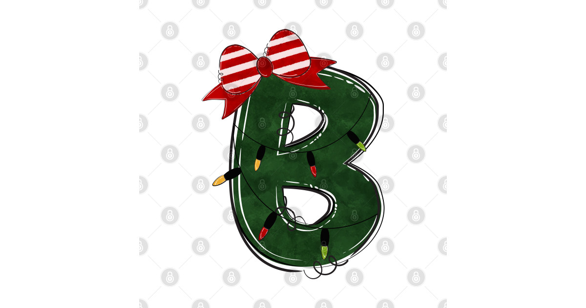 Letter B - Christmas Letter - Letter B - T-Shirt | TeePublic
