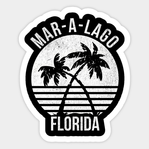 Mar-A-Lago Florida Palm Trees Vacation - Palm Trees - Sticker | TeePublic