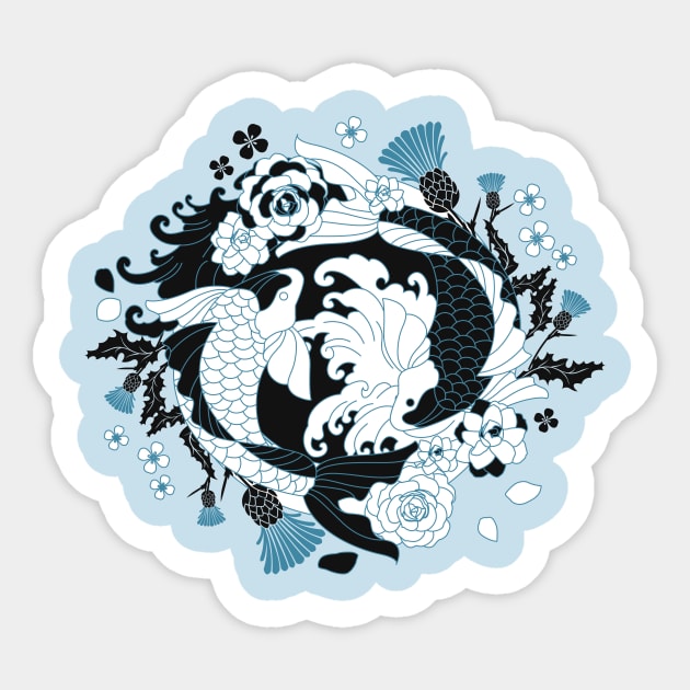 Japanese Koi - Japanese - Sticker | TeePublic