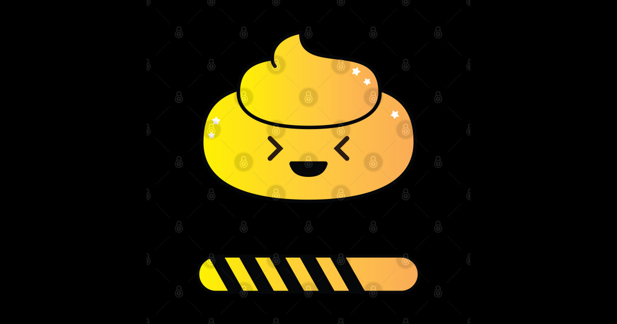 Cute Poop Smiley Loading - Cute Poop Smiley Loading - Sticker | TeePublic
