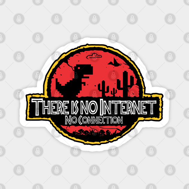 No Internet Connection Dino T rex Chrome Game - Offline Game - Magnet ...