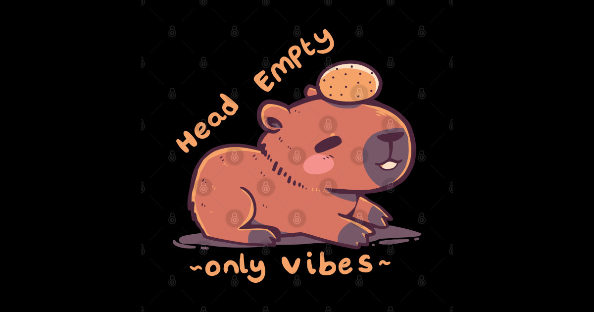 Head Empty Capybara - Head Empty - Sticker | TeePublic