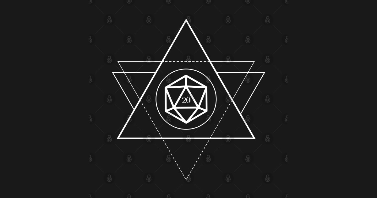 D20 Dice Star Geometric Shapes TRPG Tabletop RPG Gaming Addict ...