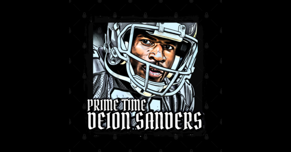 deion sanders prime time face image - Deion Sanders - Sticker | TeePublic