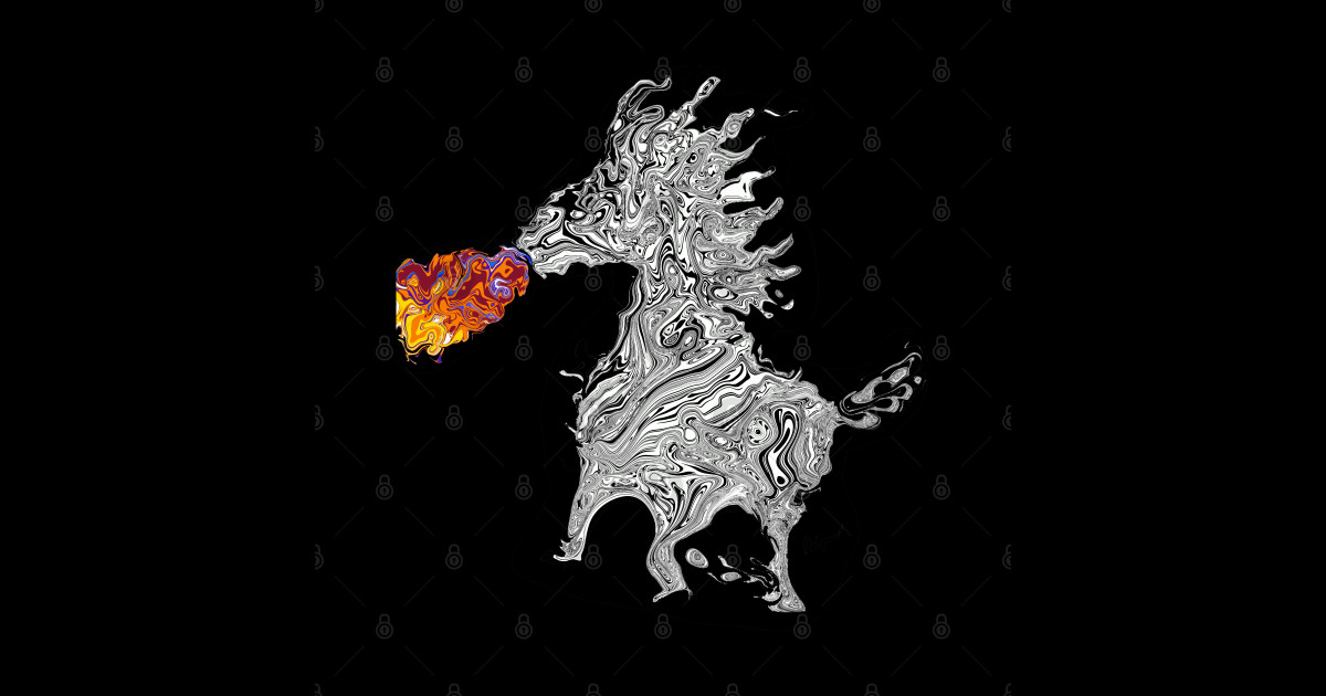 Liquid Dragon - Dragon - Sticker | TeePublic