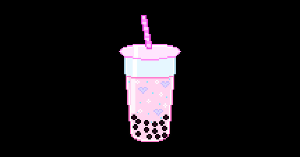 Pixel Boba Tea - Pixel Art - Sticker | TeePublic