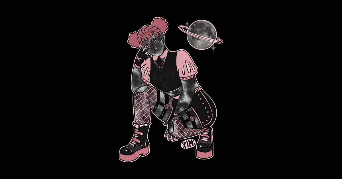 Pastel Goth Moon - Naddpod - Posters and Art Prints | TeePublic