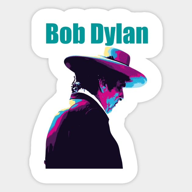 bob dylan retro art - Bob Dylan - Sticker | TeePublic