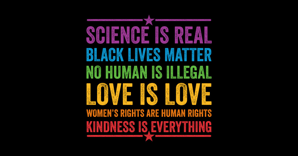 Human Rights - Rainbow Typography - Human Rights - Sticker | TeePublic