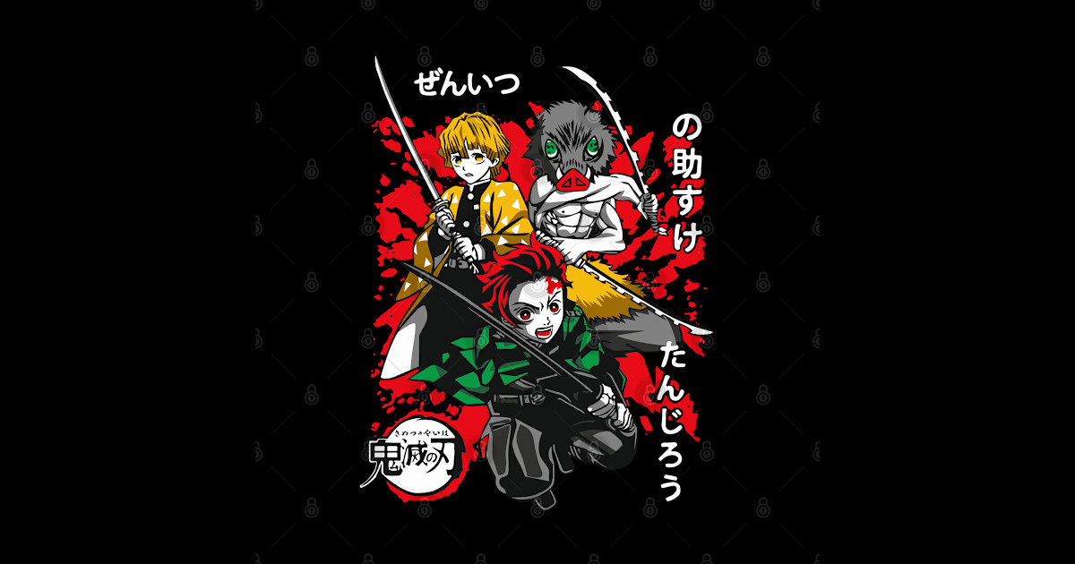 Dynamic Tanjiro, Zenitsu, and Inosuke Demon Slayer Trio - Demon Slayer ...