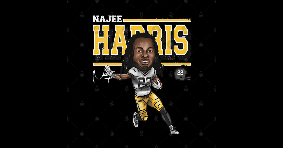 Najee Harris Pittsburgh Cartoon - Najee Harris - Sticker | TeePublic