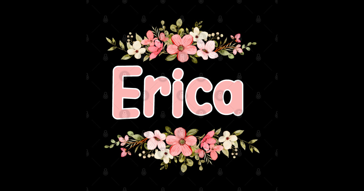 Flower Border Erica Name Label - Flower Border Erica Name Label ...