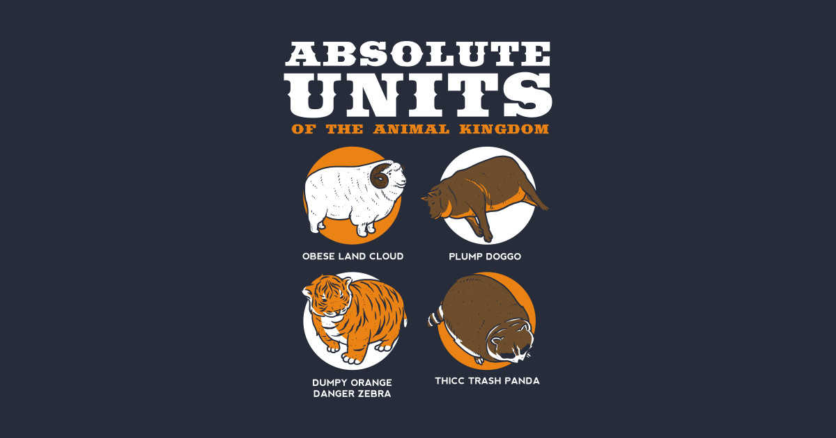 Absolute Units Of The Animal Kingdom - Absolute Unit Meme - T-Shirt ...