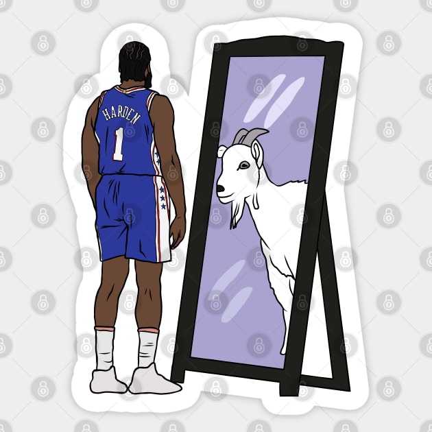 James Harden Mirror GOAT - James Harden - Sticker | TeePublic