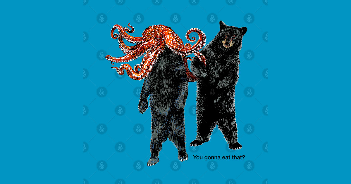 Who's eating who? Giant octopus vs two black bears - Weird Art - T ...