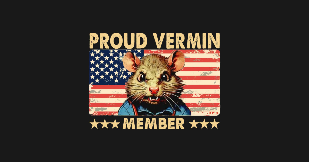 Mouse Proud Vermin Member Vintage American Flag Retro - Proud Vermin ...