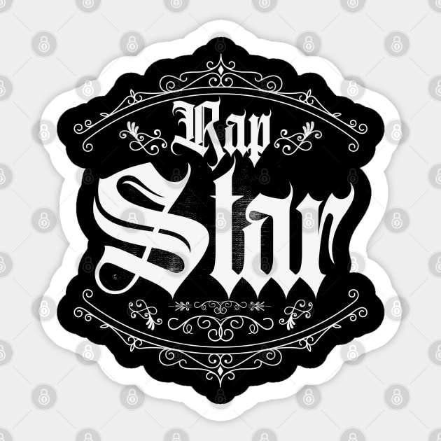 Rap Star Classic - Rap - Sticker | TeePublic