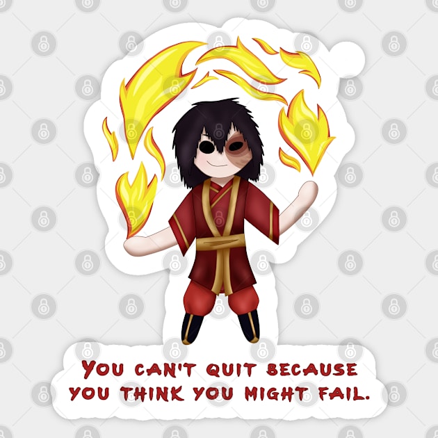 Zuko Chibi Quote - Avatar The Last Airbender - Sticker | TeePublic