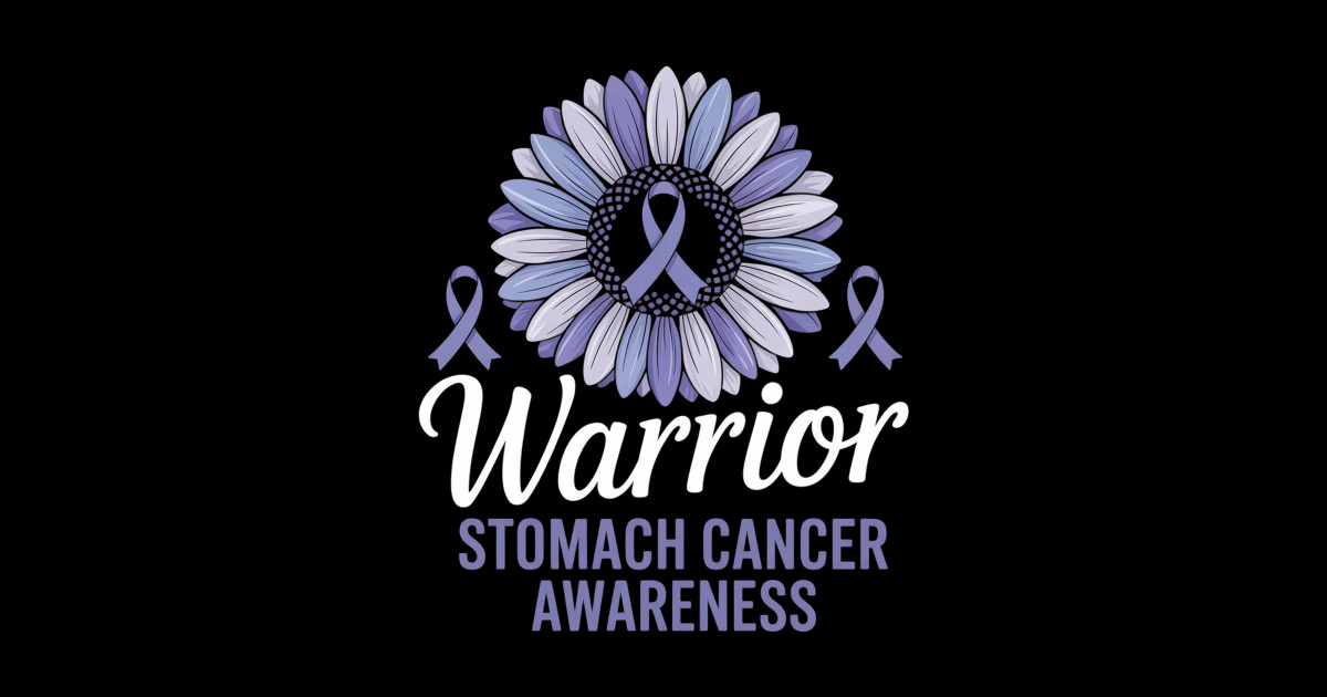 Warrior Stomach Cancer Awareness Gastric Periwinkle Ribbon - Cancer ...