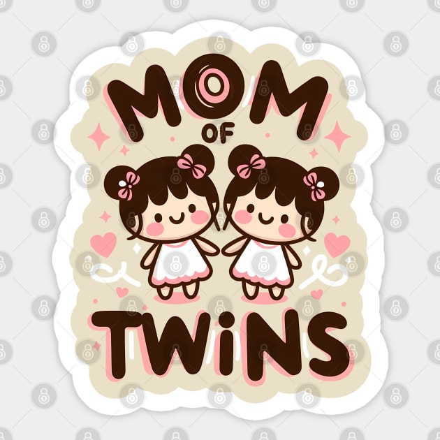 Mom Of Twins - Mothers Day - Sticker | TeePublic
