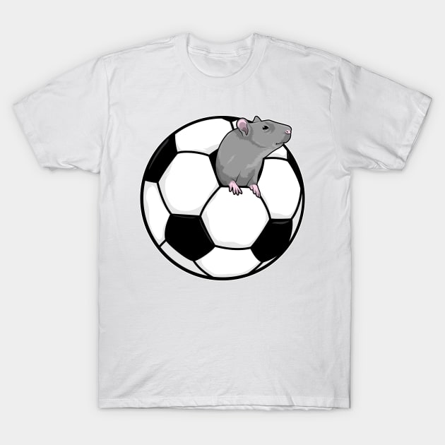 Rat with Soccer ball - Soccer - T-Shirt | TeePublic