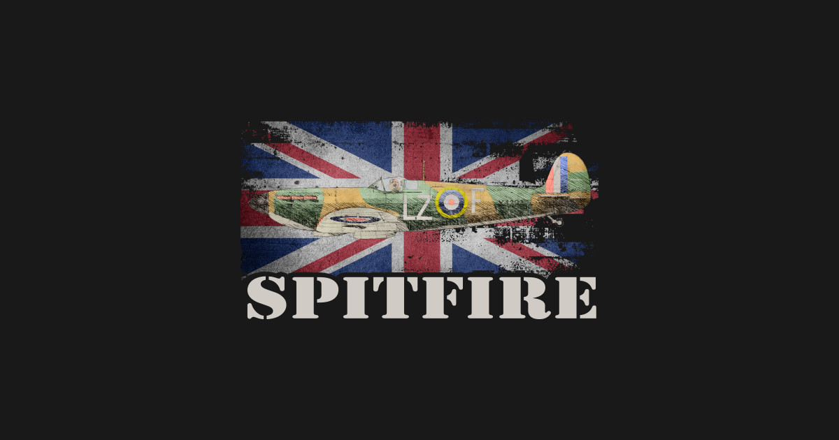 Supermarine Spitfire Fighter Plane Aircraft RAF Plane Union Jack ...