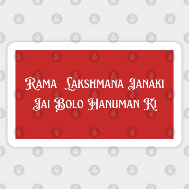 Rama Lakshmana Janaki Jai Bolo Hanuman Ki - Ramayana - Sticker | TeePublic