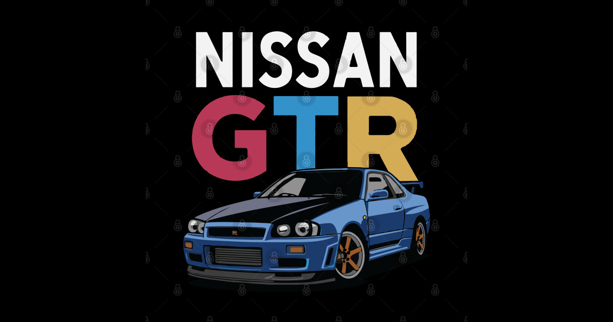 Nissan Skyline Gtr R34 Jdm Car Funny Gift - Nissan Skyline Gtr R34 ...